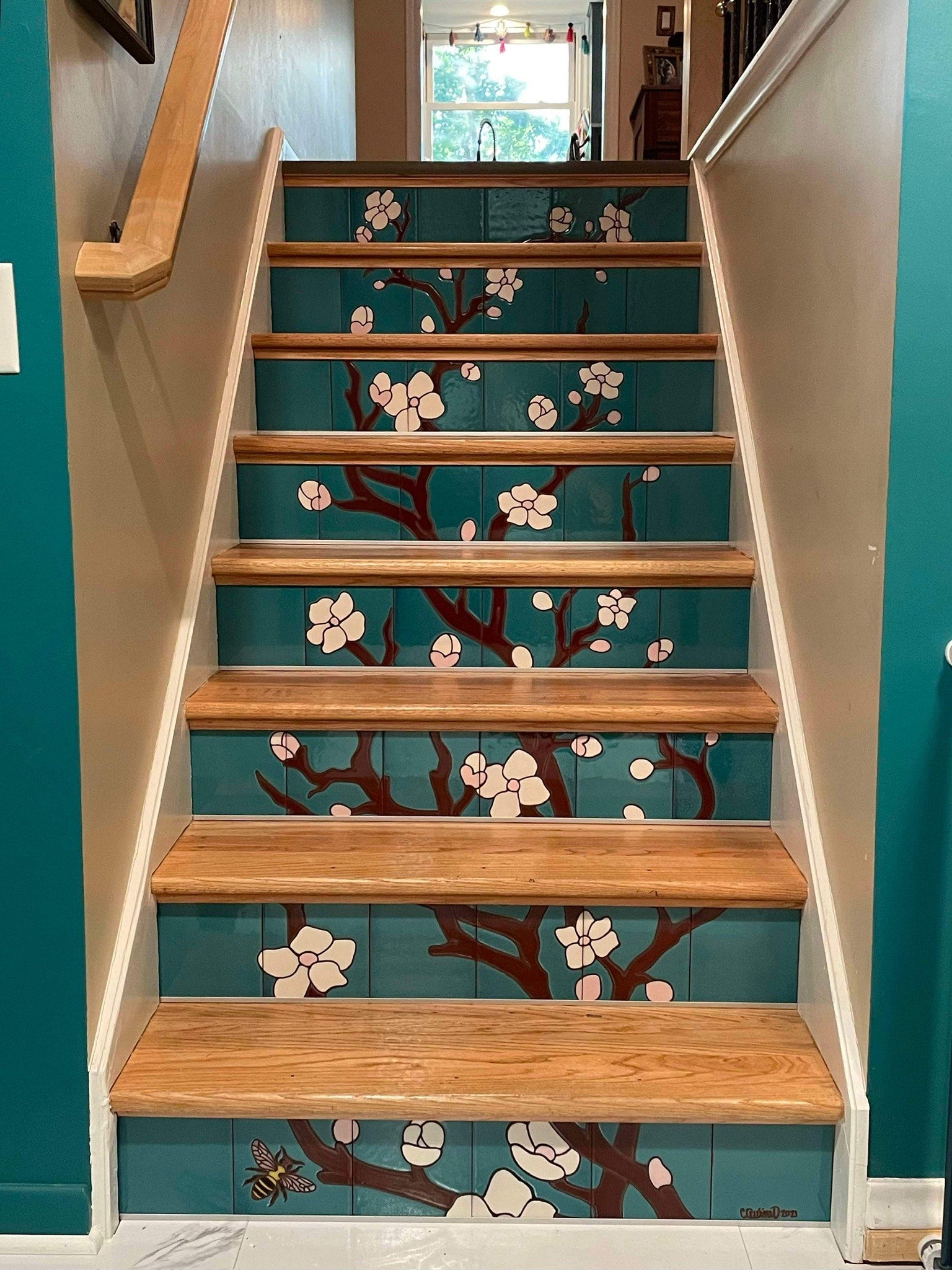 Cherry Blossom Staircase – Carly Quinn Designs