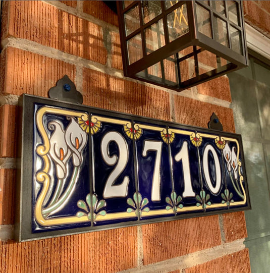 Custom Tile House Numbers, Framed Address Signs – Carly Quinn Designs