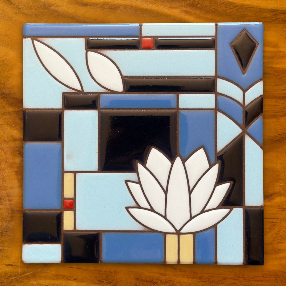 Frank Lloyd Wright© Waterlilies Tile Art Trivet | Art and Architecture lovers gift | Southwest ...